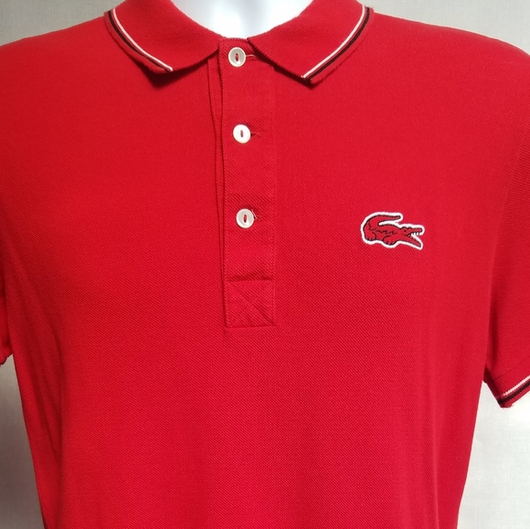 Lacoste | Shirts | Mens Lacoste Red Polo Shirt | Poshmark